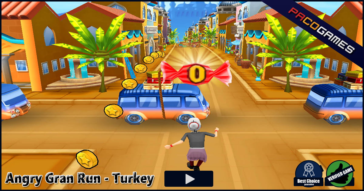 Angry Gran Run: Turkey | Play the Game for Free on PacoGames