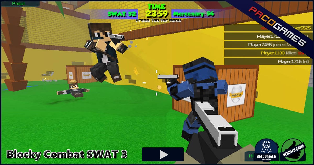 Blocky Combat Swat 3 - Play Online Multiplayer FPS