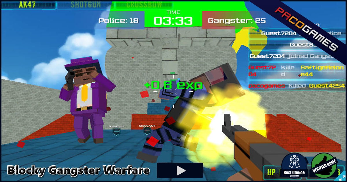 Blocky Gangster Warfare - Online Multiplayer Blocky Warfare