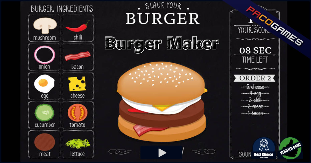 Burger Maker Game - Create Your Own Hamburger Online