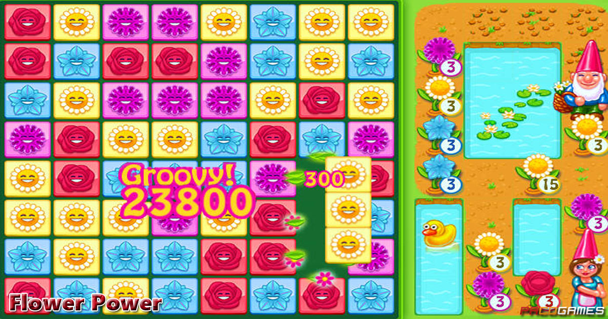 Flower Power Game - Play Match-3 Logic Online