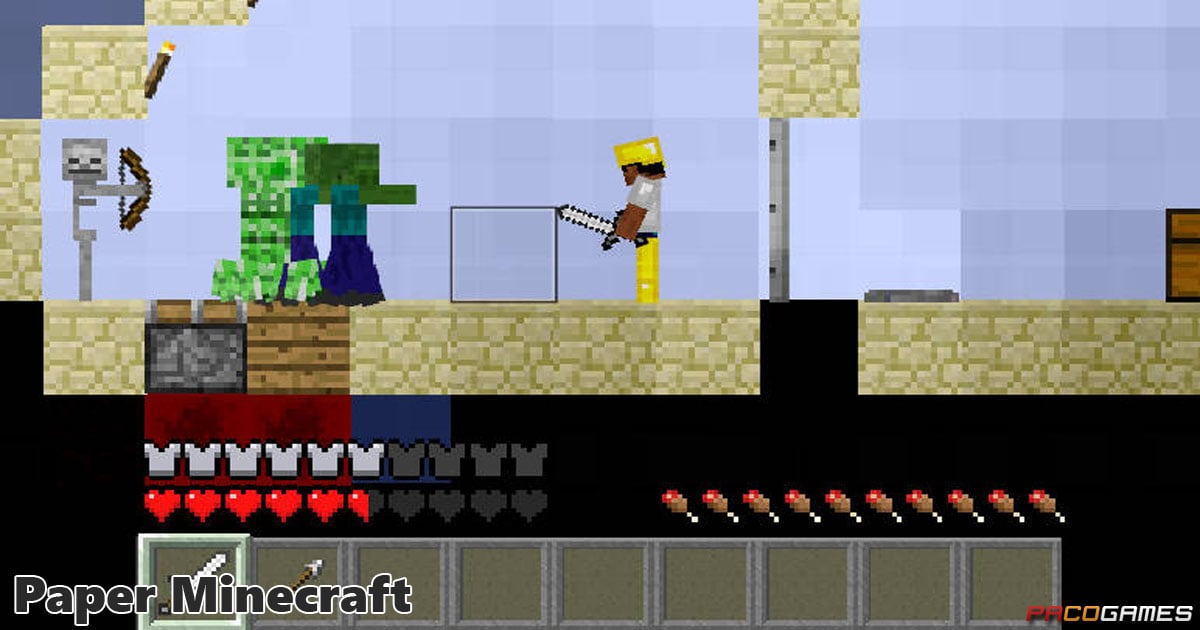 Paper Minecraft - Play Free 2D Minecraft Online